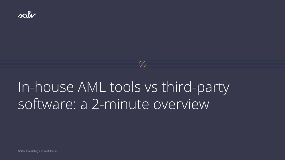 In-house AML tools vs third-party software: a 2-minute overview